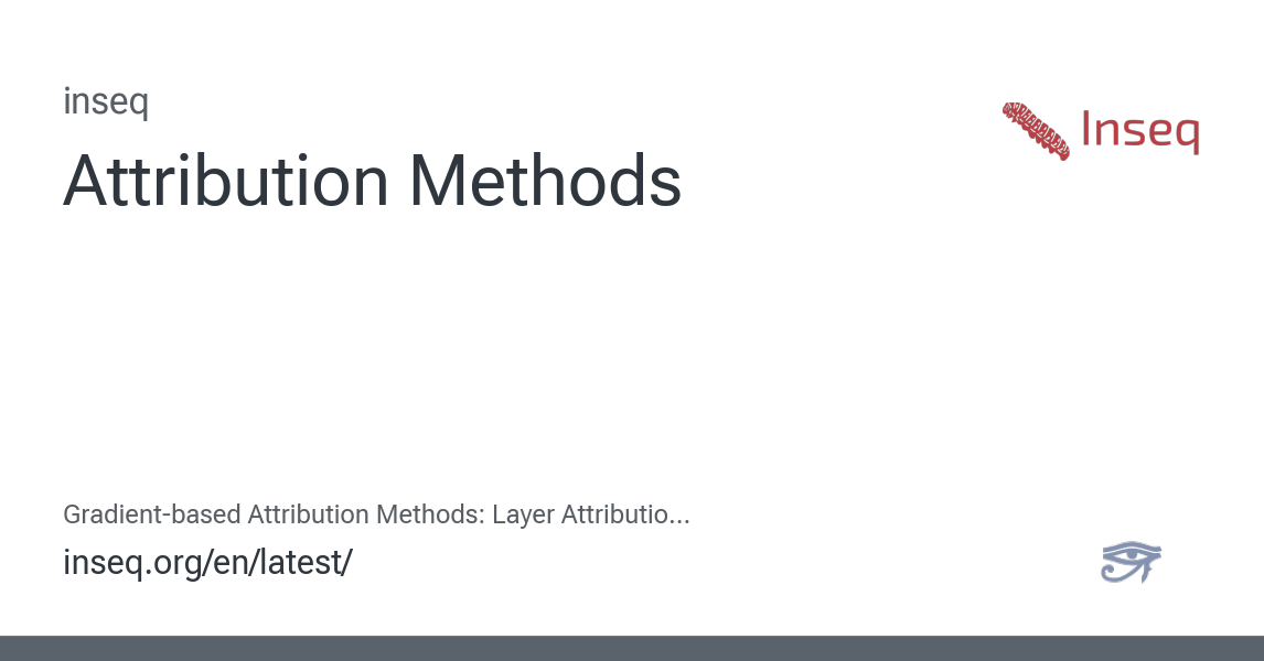 Attribution Methods - inseq 0.7.1